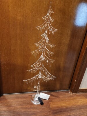 Tahari Home Clear Acrylic Icy Christmas Tree 30’’ LED Illuminated | eBay