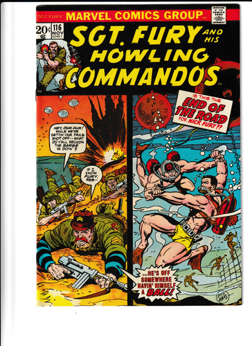 SGT.FURY AND HIS HOWLING COMMANDOS#116 NM 9.4!END OF THE ROAD FOR SGT ...