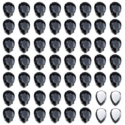 50PCS 13 * 18mm Sew On Rhinestone Tear Drop Crystal Black Large ...
