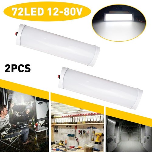 2x 12V-24V LED RV Caravan Trailer Boat Interior Ceiling Dome Light ...