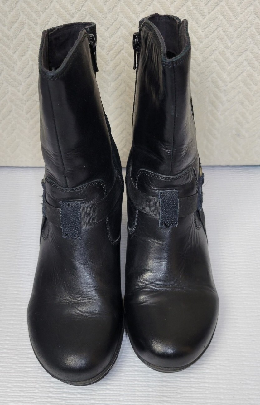 Merrell Evera Fade Womens Black Leather Suede Side Zip Ankle Boots Size ...