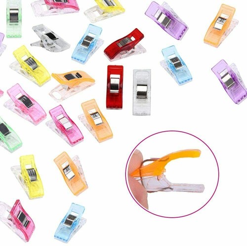 50Pcs Plastic Wonder Sewing Clips Seam Clamps Patchwork Craft Cloth ...