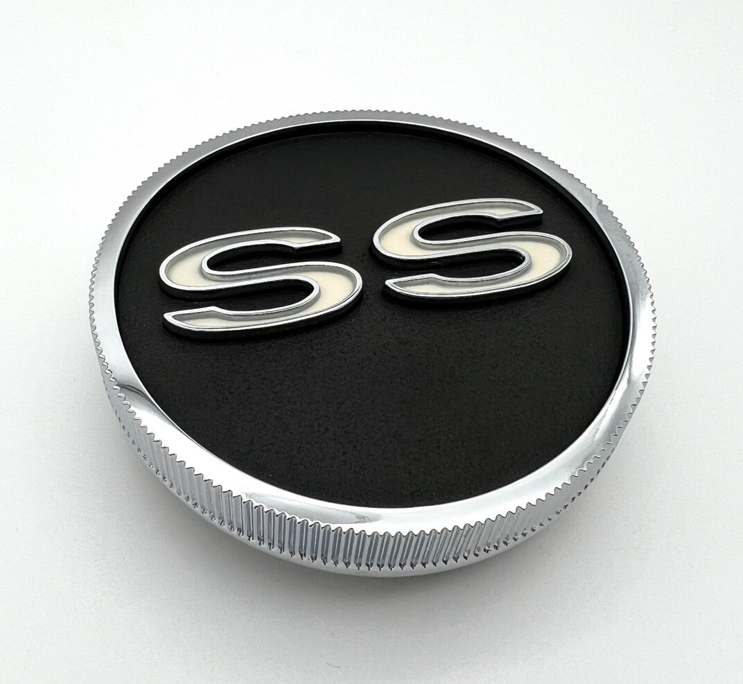 Chrome / Black "SS" Gas Fuel Cap For 1967-1968 Chevy Camaro SS | eBay