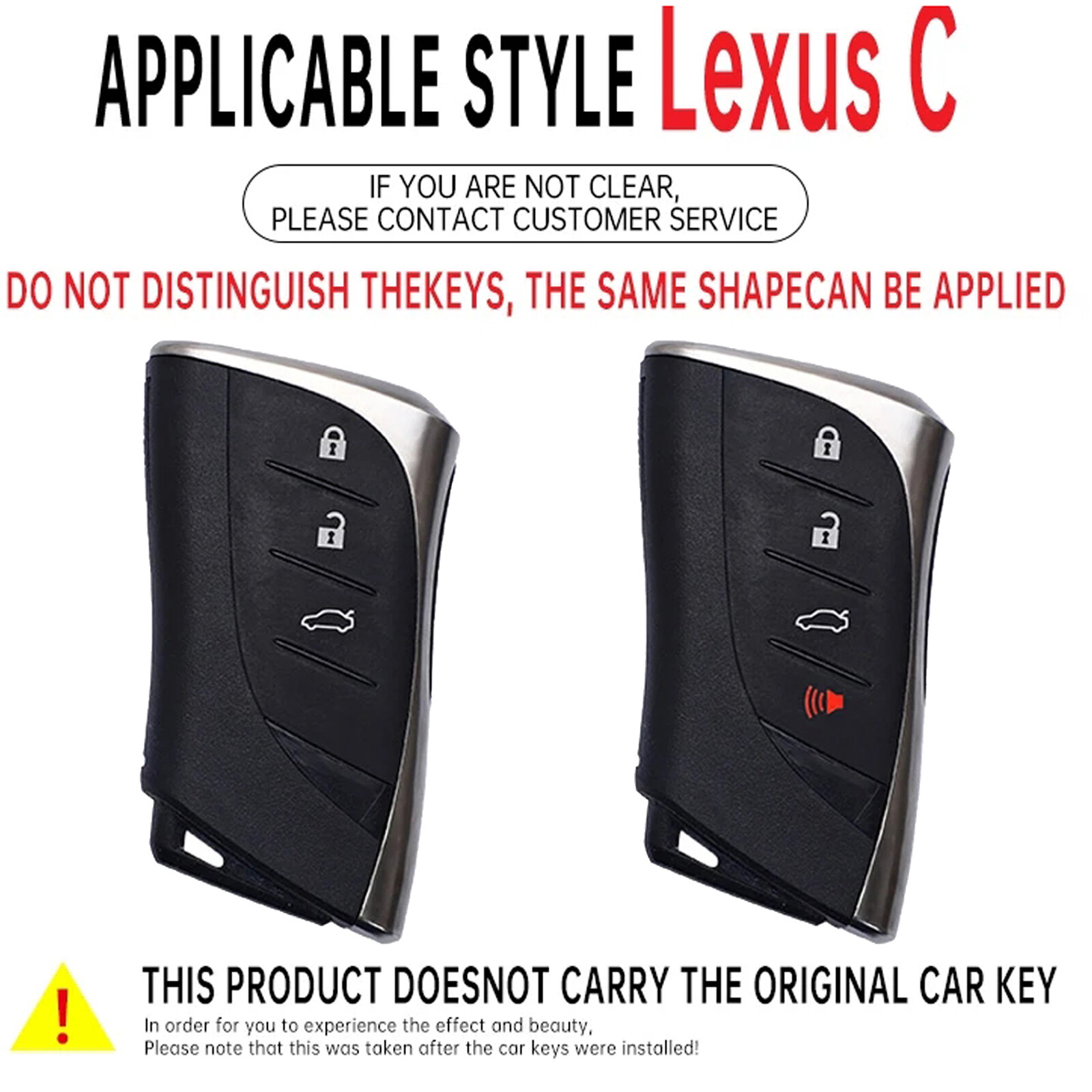 3 Button Smart Remote Key Case Fob Cover For Lexus ES IS UX NX LC500 ...