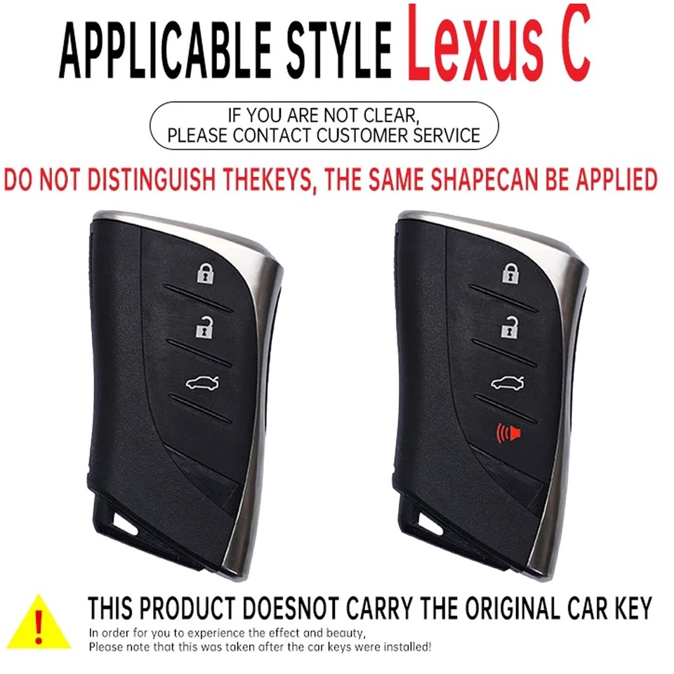 3 Button Leather Car Smart Key Cover Fob Case For Lexus ES300h NX200 ...