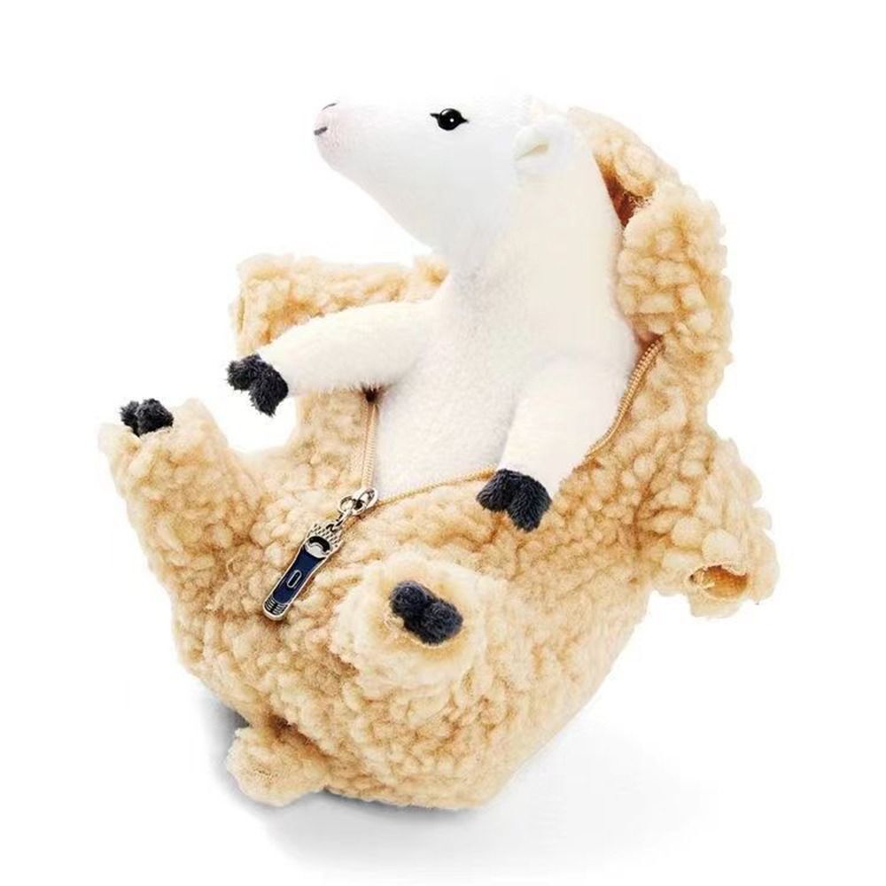 Shave Sheep Doll Zipper Shearing Sheep Plushies Stuffed Animals Lamb ...