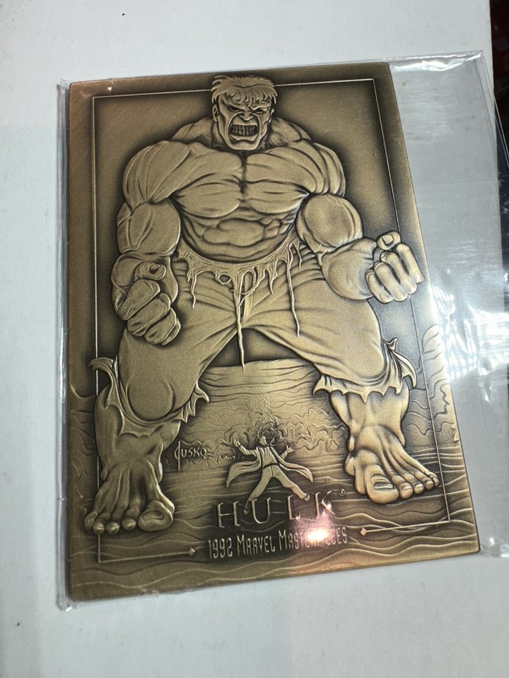 RARE BRONZE Marvel Masterpieces Hulk Joe jusko Metal Kickstarter 1992 ...