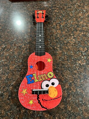 Elmo Sesame Street Ukulele by First Act 20” Elmo Red Small String ...
