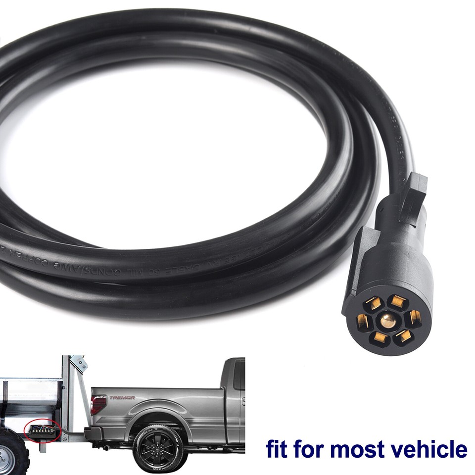 RV Trailer Plug Wire Connector Inline Cord 7 Pin Inline Harness Kit ...
