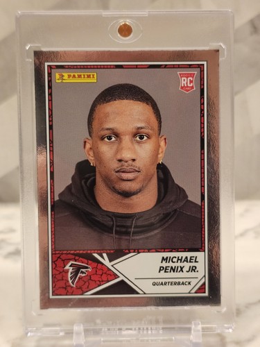 Michael Penix Jr. Silver Rookie 2024 Panini NFL #76 Rookie Sticker ...