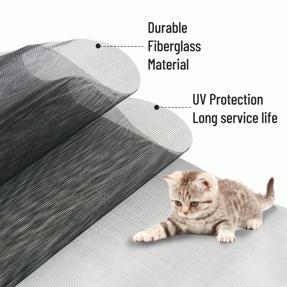 Fiberglass Window Screen Roll, 36" x100' Insect Screen Roll ...