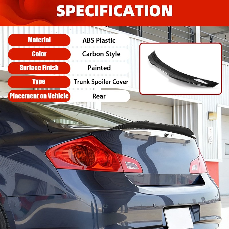 For Infiniti G35 G37 4/Door Sedan PSM Rear Trunk Spoiler Wing Lip ...