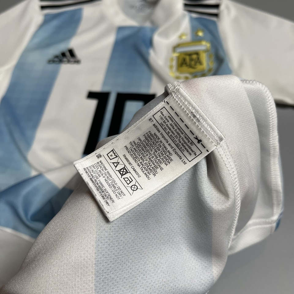 ARGENTINA ADIDAS 2018 WORLD CUP FOOTBALL HOME JERSEY #10 MESSI SIZE “XS ...