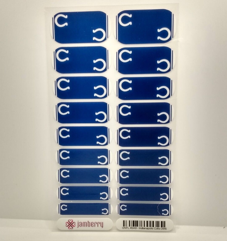 Jamberry Nail Wraps Full Sheet - "Indianapolis Colts" NFL Football | eBay