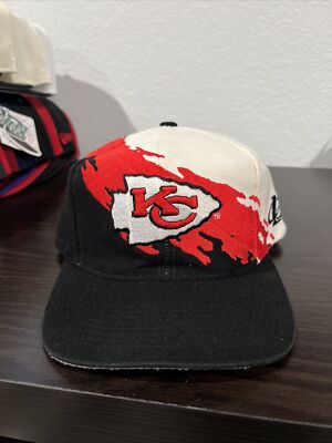 Vintage 90's Kansas City Chiefs Logo Athletics Splash Snapback Hat Cap ...