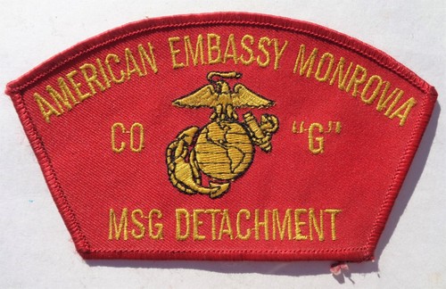 Vintage USMC Marine Corps American Embassy Monrovia MSG Detachment ...