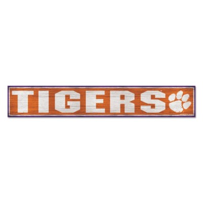 CLEMSON TIGERS "TIGERS" WOOD SIGN 6"x36" NEW WINCRAFT | eBay