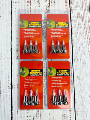 4 packs Bunny Thumper Small Game hunting Rubber Blunt Broadhead Arrow ...