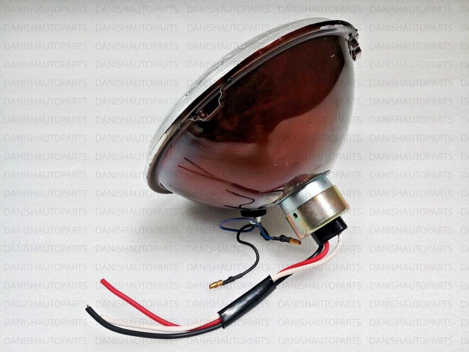 7'' LUCAS TYPE BEAM UNIT WITH RIM BULB & HOLDER CURVED GLASS | eBay