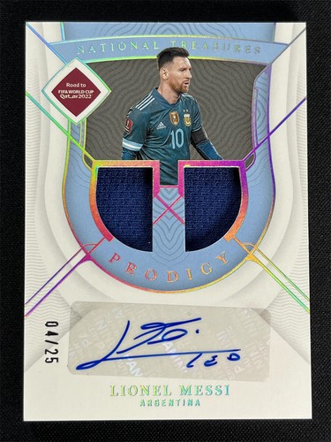 2022 National Treasures Road To World Cup Lionel Messi Prodigy Patch ...