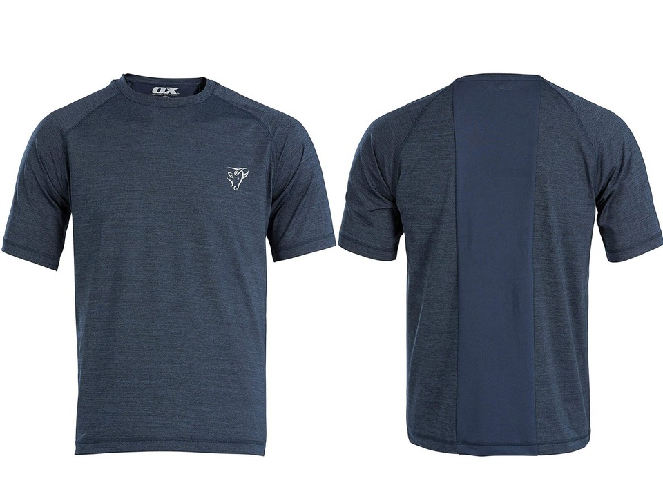 OX Tools OX Tech Crew T-Shirt (Navy) Work Wear Various Sizes Available ...