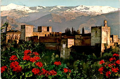 Granada, June 4, 1969, Alhambra, Sierra Nevada, Spain Postcard | eBay