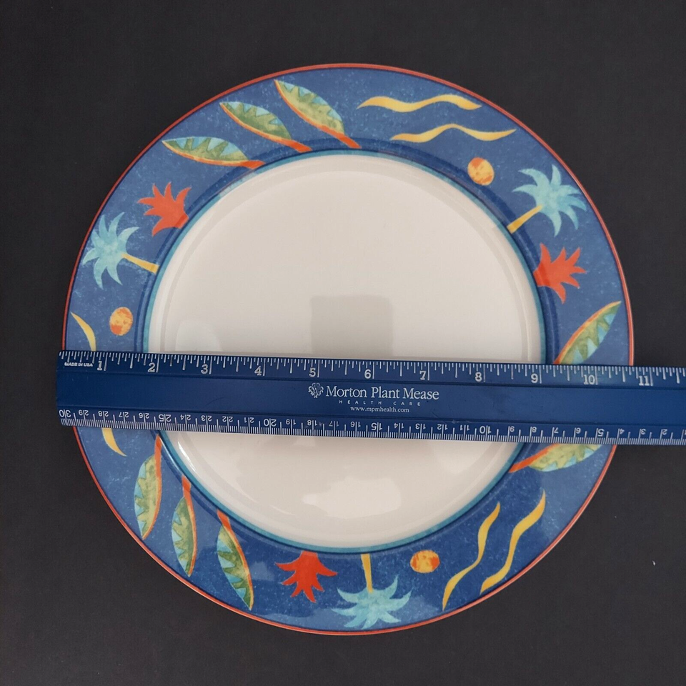 Set of 2 Christopher Stuart Barbados HK102 Dinner Plates 10 3/4" Palm ...