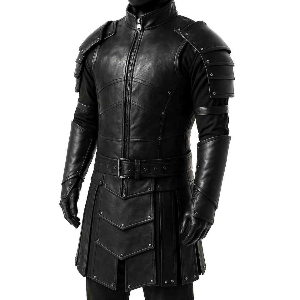 Men Medieval Leather Armor Suit - Leather Knight Viking Armor LARP ...