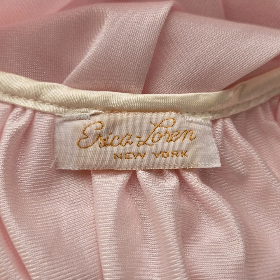 Erica Loren New York Vintage Pale Pink Nightgown Size M Nylon Lingerie ...