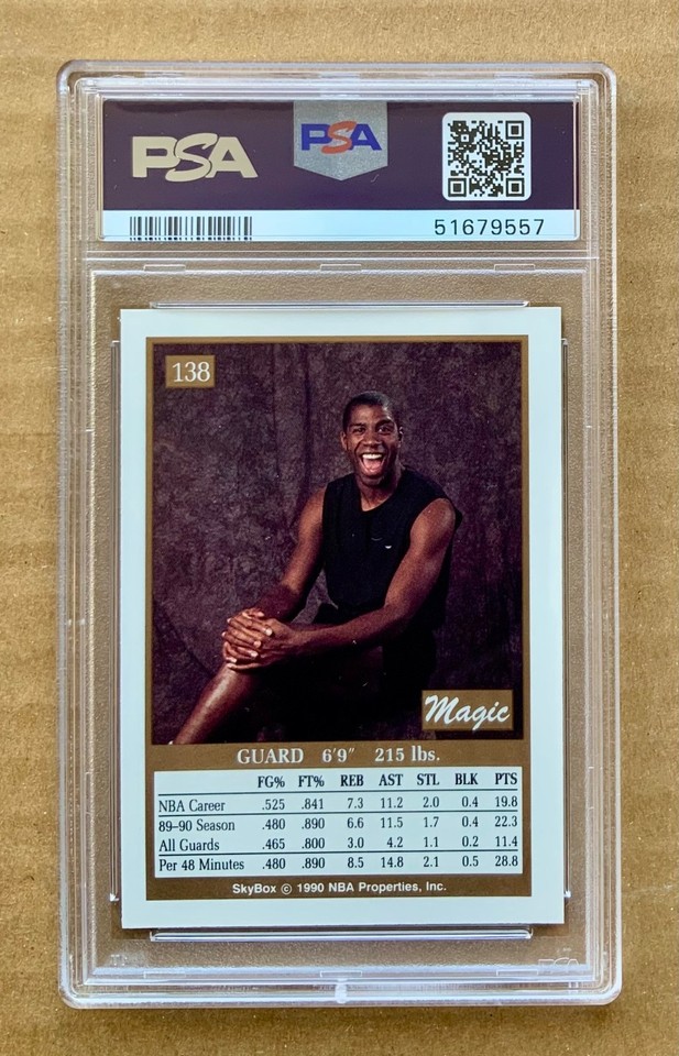 1990-91 SKYBOX MAGIC JOHNSON CARD #138 GRADED PSA 9 MINT | eBay Australia