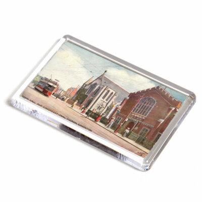 FRIDGE MAGNET - Vintage Middlesex - Town Hall & Congregational Church ...
