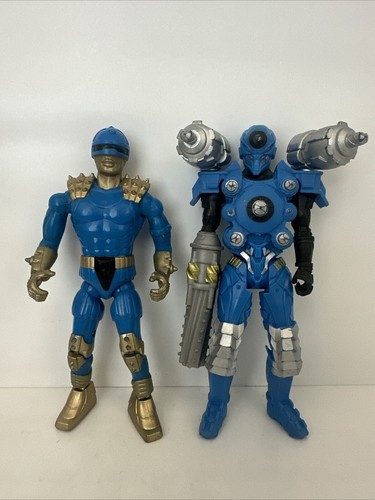 Roller Warriors Blue Ranger And Beast Morphers Drilltron Action Figure ...