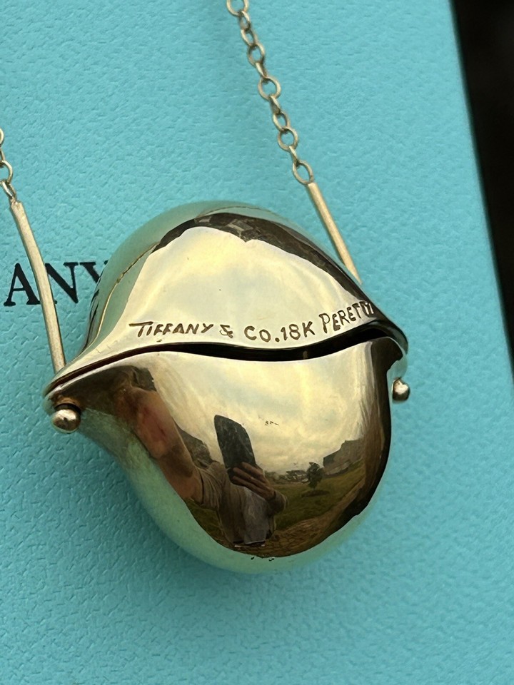 Tiffany & Co 18K Elsa Peretti Inro Bottle Toggle Pendant Necklace 29 In ...