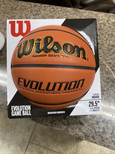 WILSON EVOLUTION BASKETBALL SIZE 7 INDOOR OFFICIAL GAME BALL 29.5 ...
