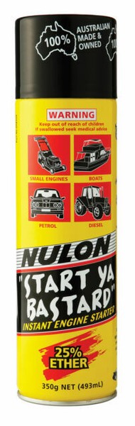 Nulon Start ‘Ya‘ Bastard 350g Instant Engine Starter Can (SYB350) for ...