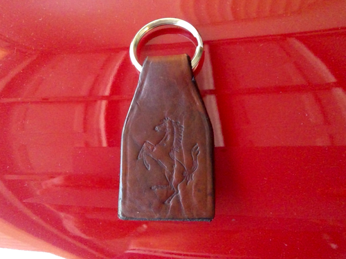 Ferrari Leather Keychain Vintage ( Made in Italy ) | eBay