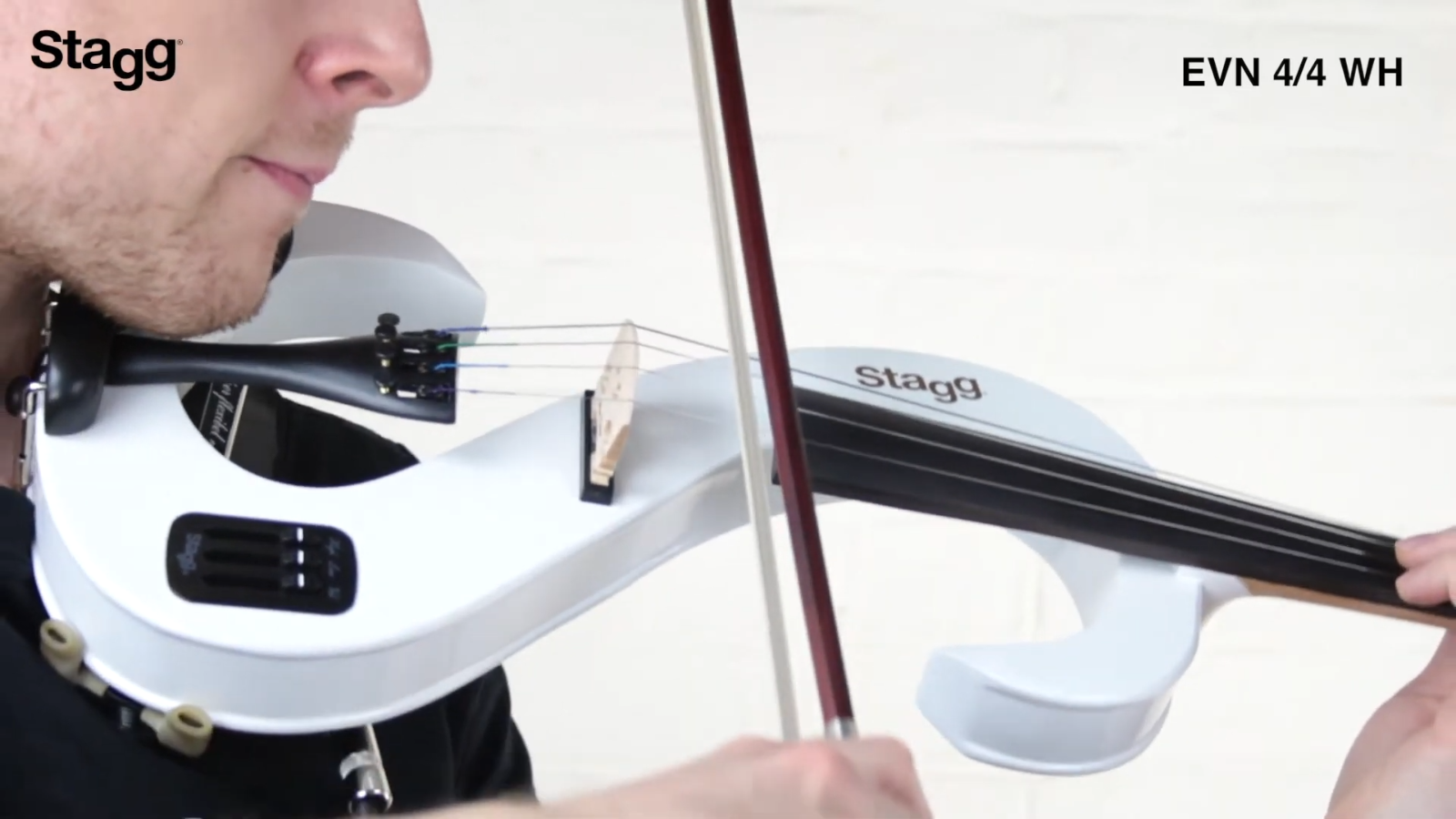 Stagg EVN 4/4 S-Shaped Electric Violin Metallic Blue + Case, Rosin, Bow ...