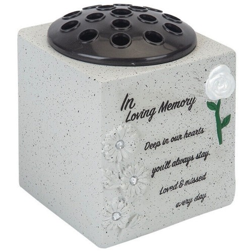 Memorial Grave Flower Pot Vase In Loving Memory Graveside Tribute ...