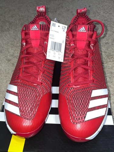 Adidas ICON 3 Sample Red Baseball Spikes Size 9 Store Display NEW | eBay