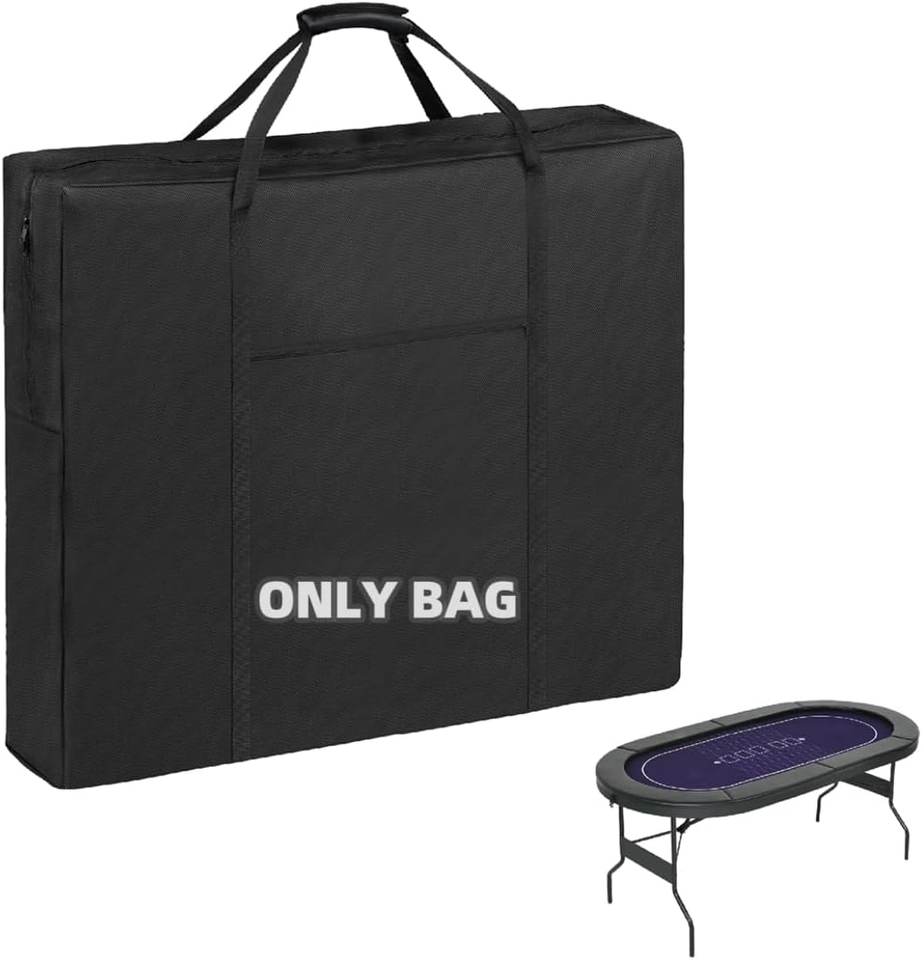Folding Poker Table Bag for 84"-Oval Poker Table,600D Heavy Duty Water ...