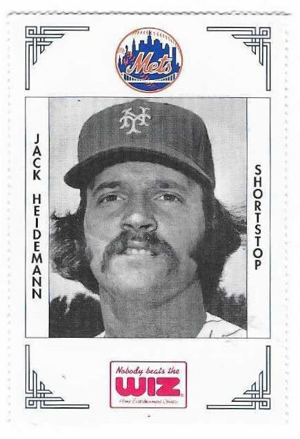 JACK HEIDEMANN 1991 METS THE WIZ # 168 NEW YORK METS FREE SHIPPING | eBay