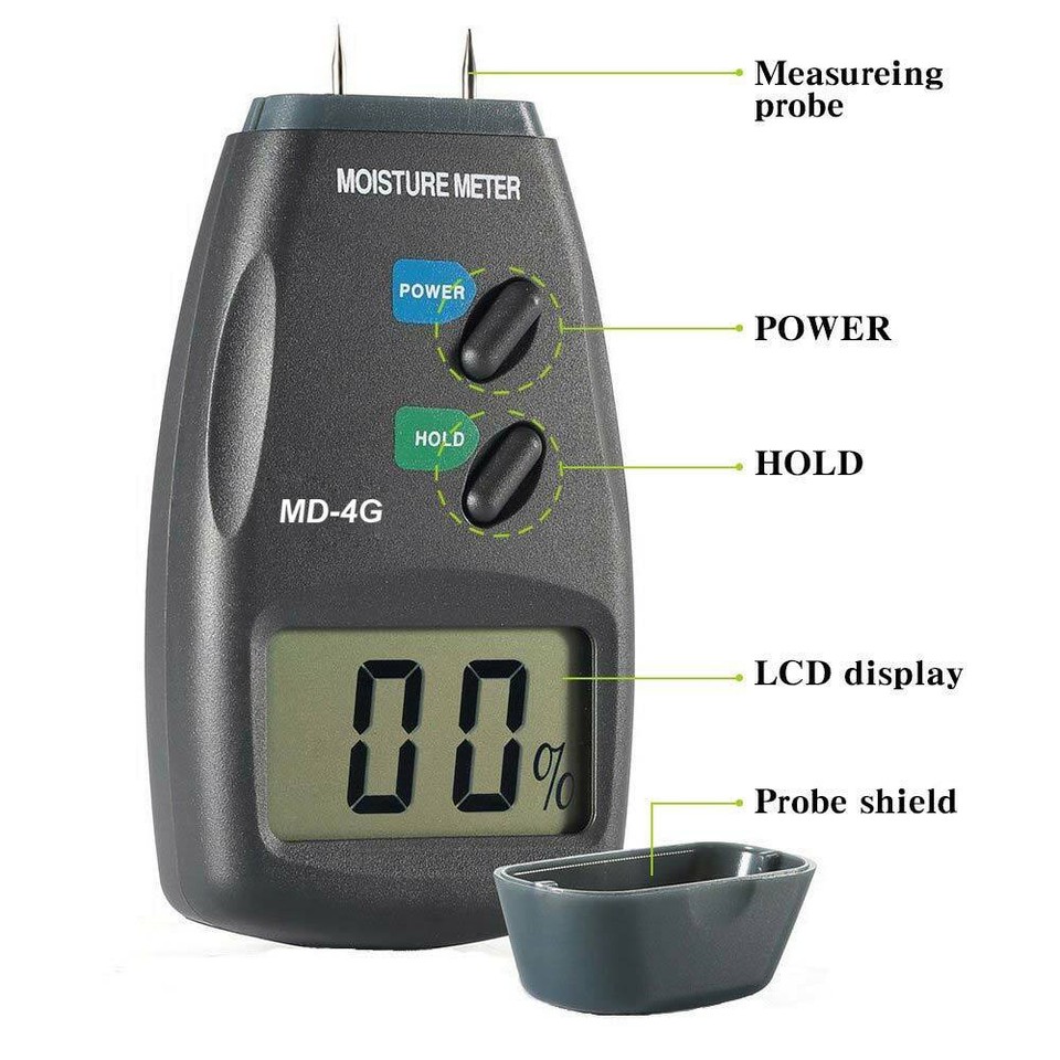 Digital Moisture Detector Damp Meter Wood Brick Screed Wallpaper ...