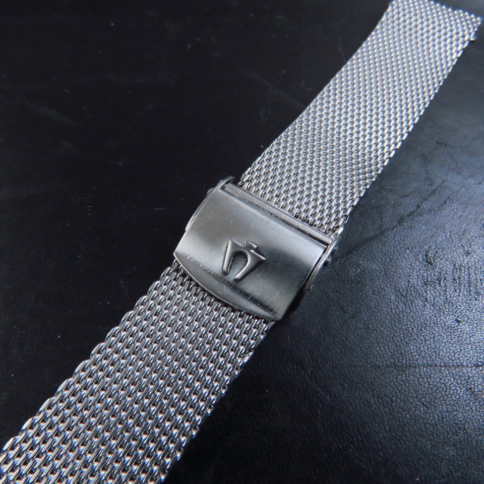 GENUINE VINTAGE SWISS BULOVA 17MM STAINLESS STEEL WATCH BANDS | eBay