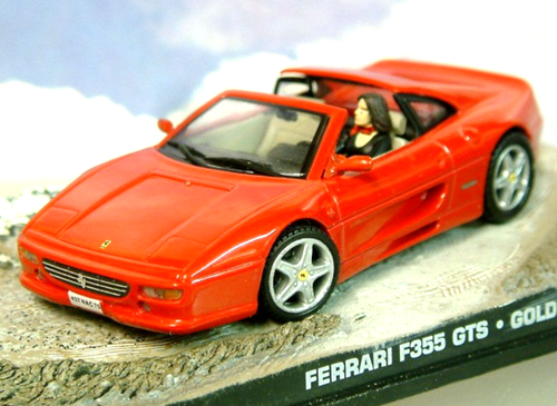 Ferrari F355 GTS 007 James Bond Goldeneye + Magazine 1:43 Scale Diecast ...