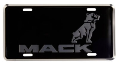 Mack Trucks Bulldog Black & Gray Embossed Aluminum Novelty License ...