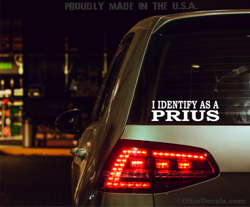 I Identify as a Prius Decal Sticker / Funny DIesel Duramax 4x4 Truck ...