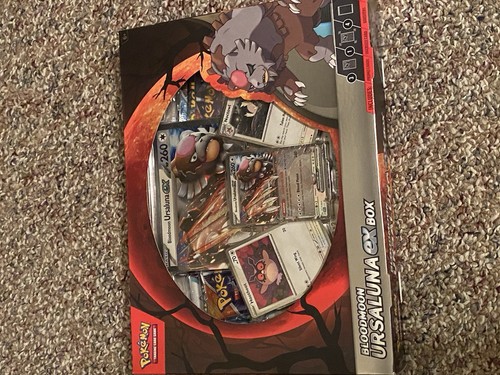 BLOODMOON URSALUNA EX box - 4 Packs 2xSURGING SPARKS 1xSTELLAR C ...