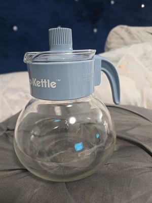 Gemco The Micro-Kettle 4 Cup Microwavable Coffee Pot Blue Handle ...