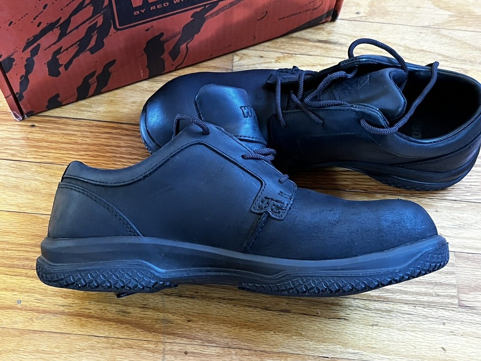Red Wing Worx Shoes Men’s 5023 Safety Oxford Black Work Boots Size 10.0 ...
