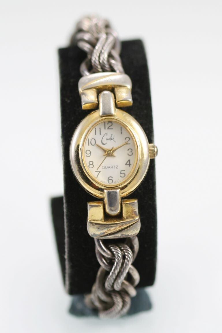 Cache Women Watch Silver Gold Stainless Steel Water Resist Battery ...